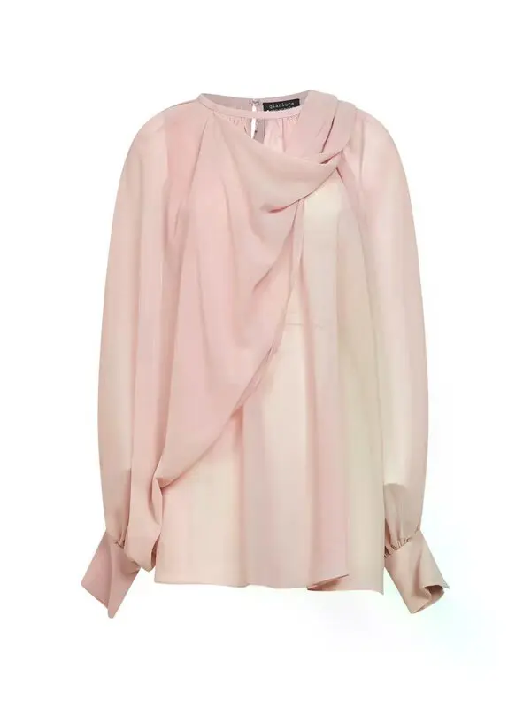 GIANLUCA CAPANNOLO Draped Blouse - Pink