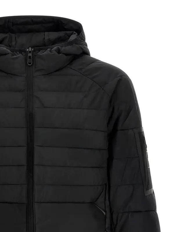 BOSS Quilted Hooded Down Jacket - Black
