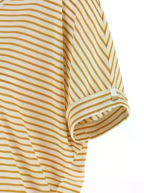 Herno Striped Cuffed-sleeves T-shirt - Neutrals