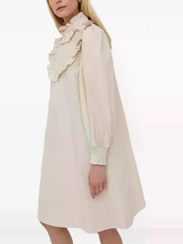 GESTUZ Ruffled-collar Midi Dress