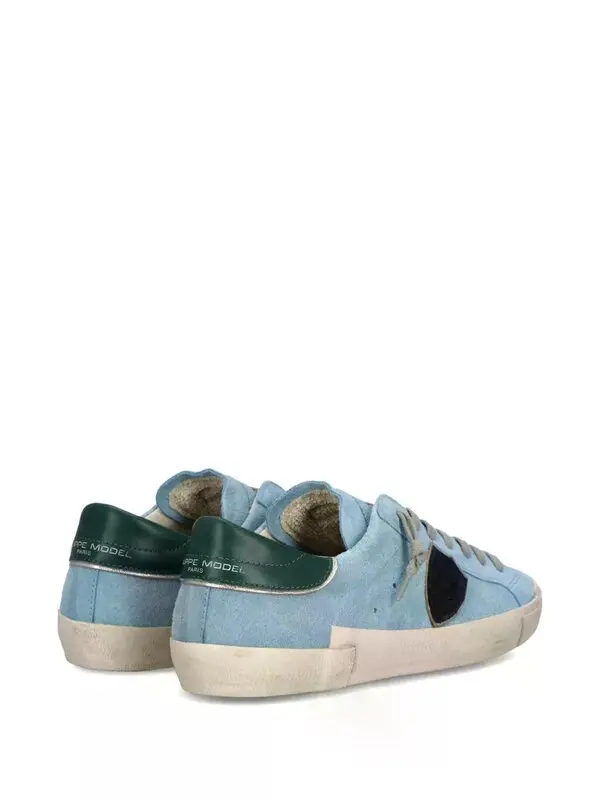 Philippe Model Prsx Low Triangle Patch Sneakers - Blue