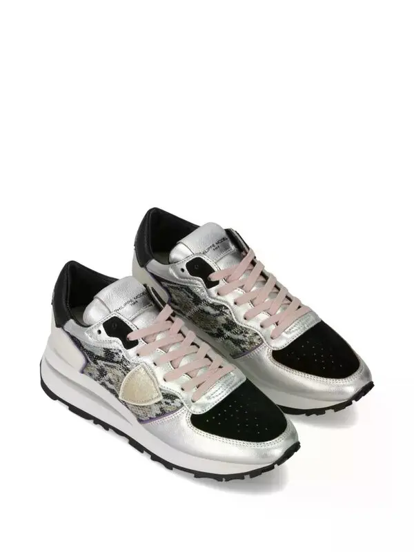 Philippe Model Tropez Haute Panelled Sneakers - Silver