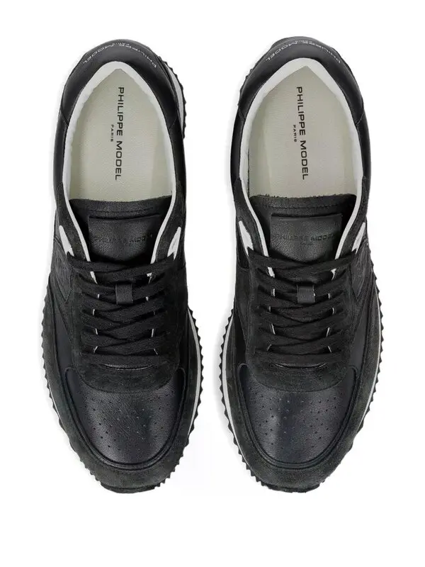 Philippe Model Low Leather Trainers - Black