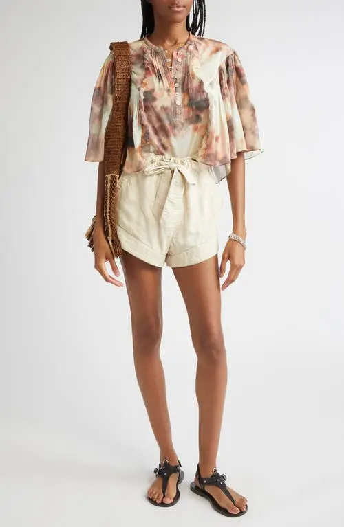 Isabel Marant Veelia Flutter Sleeve Top