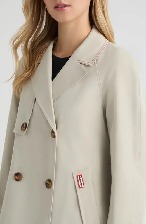 Hunter Tina Double Breasted Short Trench Coat - Vanilla