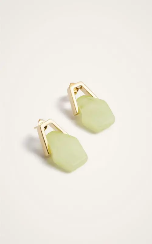 La DoubleJ Portal Earrings - Green