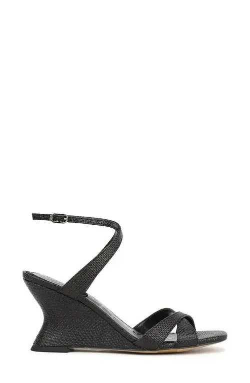 Sam Edelman Ankle Strap Wedge Sandal - Black