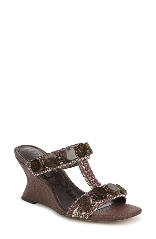 Sam Edelman Wedge Sandal - Mocha Multi