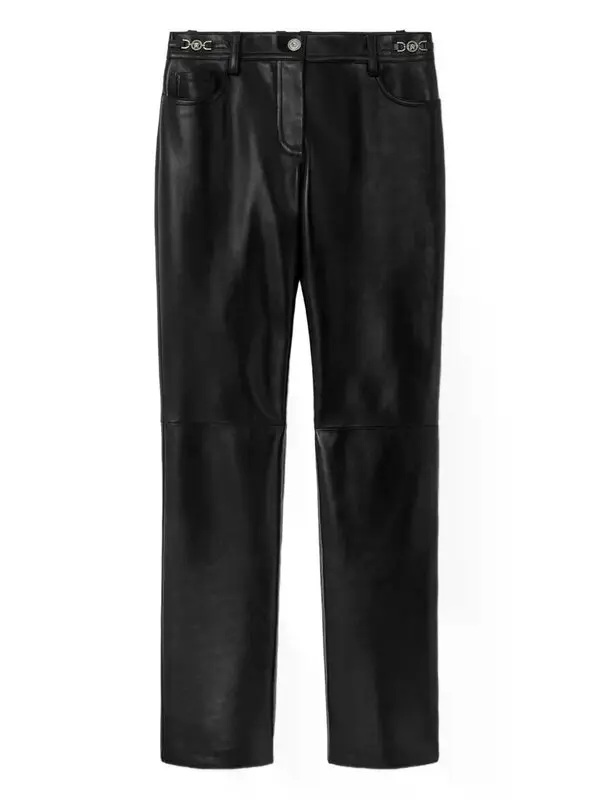 Versace Leather Trousers - Black