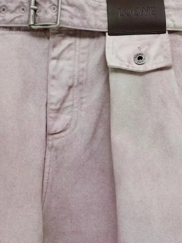 Loewe Belted Pleated Jeans