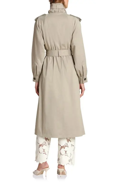 Avec Les Filles Funnel Neck Trench Coat
