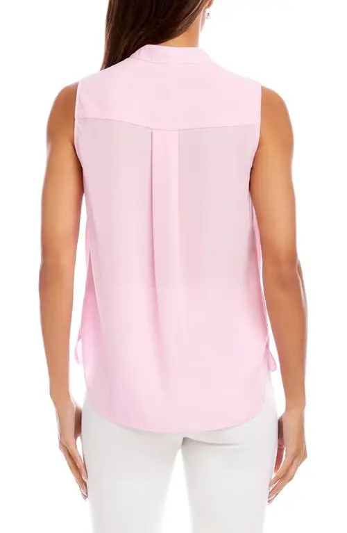 Karen Kane Sleeveless Crepe Top - Pink
