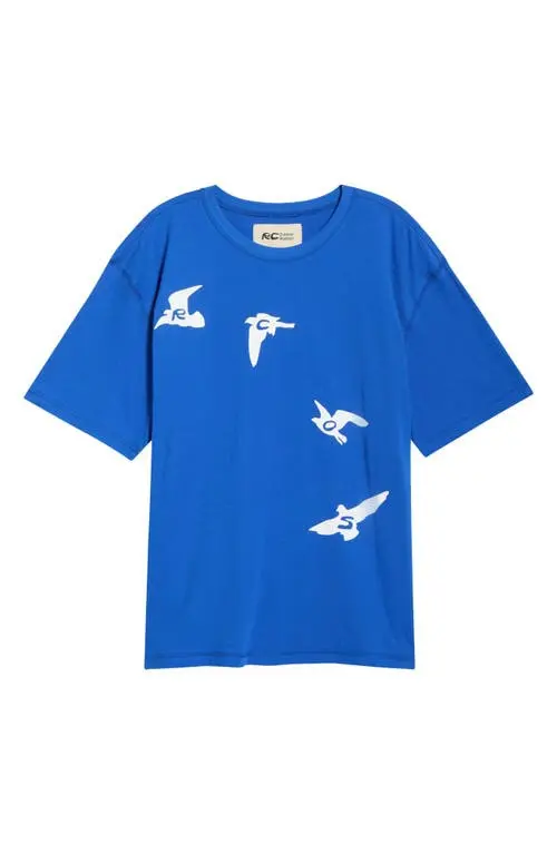 RC OUTDOOR SUPPLY Birds Graphic Cotton T-shirt - Cobalt