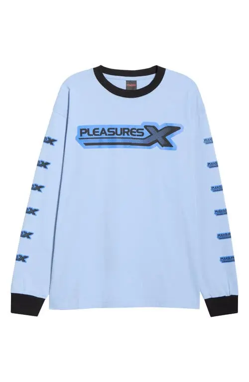 PLEASURES Long Sleeve Graphic T-shirt - Sky