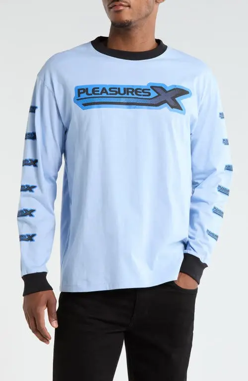 PLEASURES Long Sleeve Graphic T-shirt - Sky