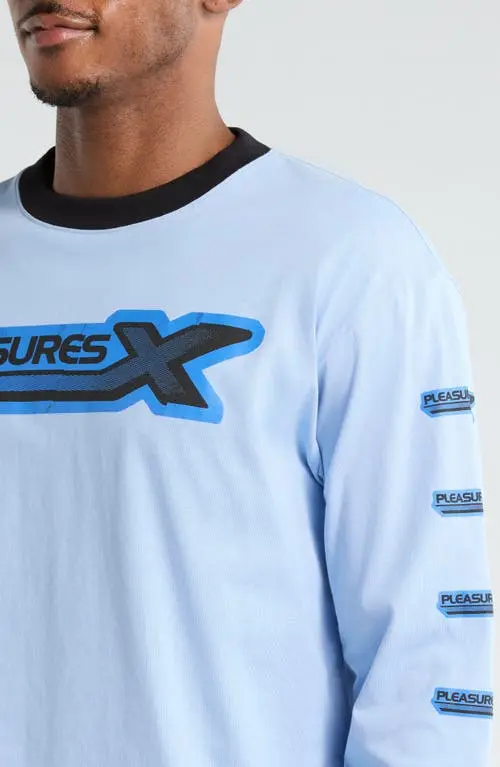 PLEASURES Long Sleeve Graphic T-shirt - Sky