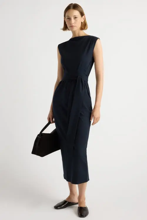 Modern Citizen Edina Tie-front Slit-neck Dress