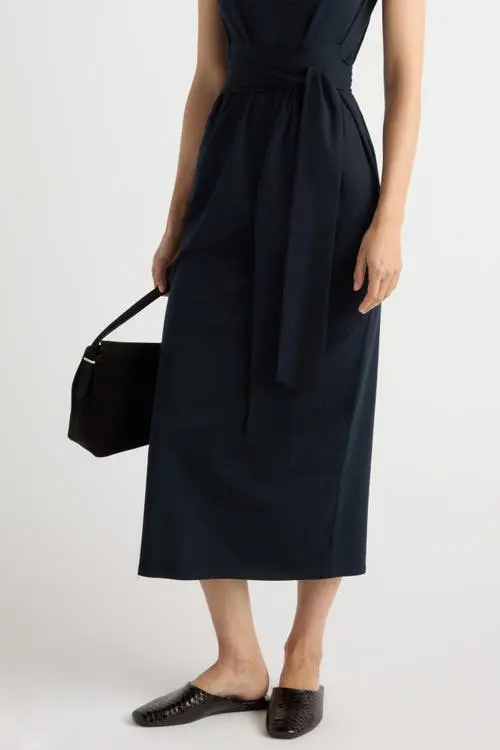 Modern Citizen Edina Tie-front Slit-neck Dress