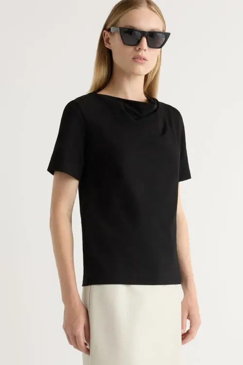 Modern Citizen Organic Cotton Cowl-neck Tee