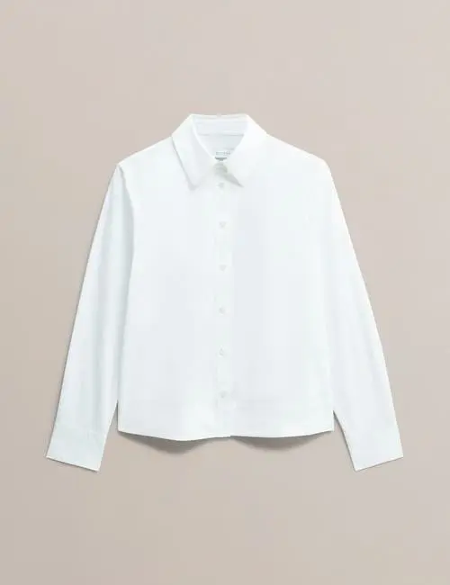 HOBBS LONDON Andie Long Sleeve Button Up Shirt - White
