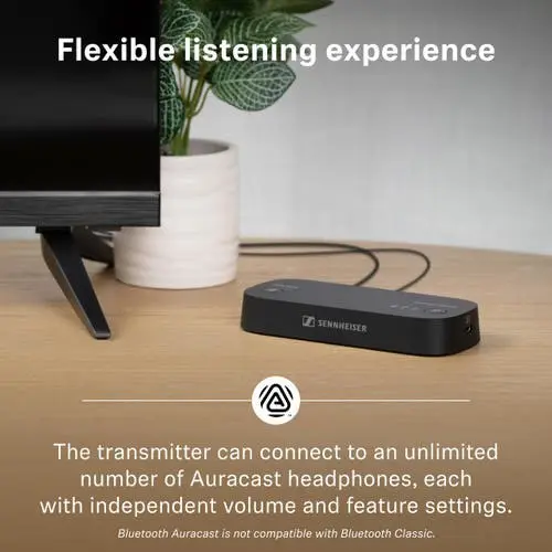 SENNHEISER Bta1 Tv Transmitter For Bluetooth Auracast Wireless Headphones