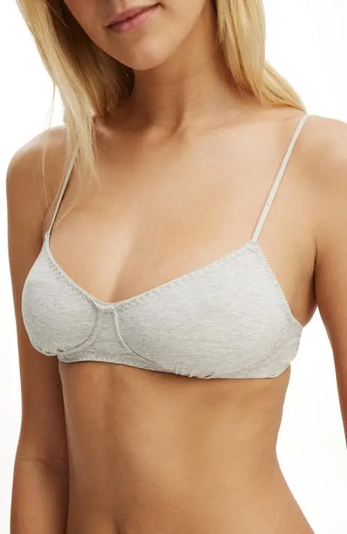 BODY Demi Jersey Bralette - Grey Marle