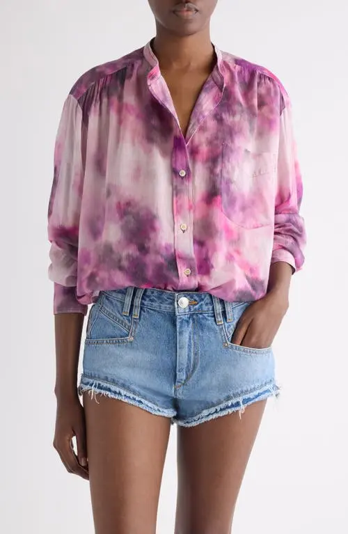 Isabel Marant Mexica Tie Dye Cotton Button-up Shirt - Pink