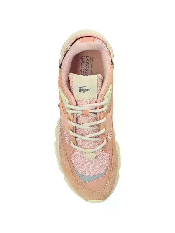 Lacoste Panelled Logo Sneakers - Pink