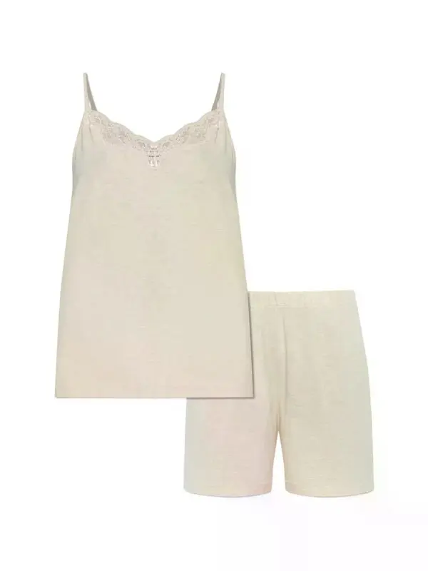 Hanro Lace-camisole Pajama Set - Neutrals