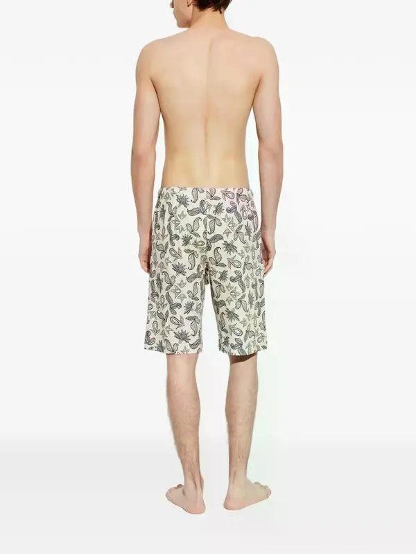 Hanro Paisley Pattern Knee Length Shorts