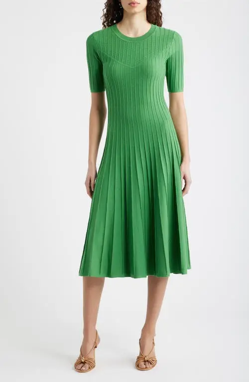 Elie Tahari The Wanda Fit & Flare Sweater Dress - Meadow