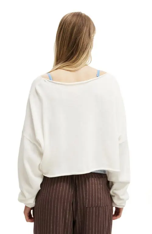 BODY Off The Shoulder Cropped Knit - Coconut Milk