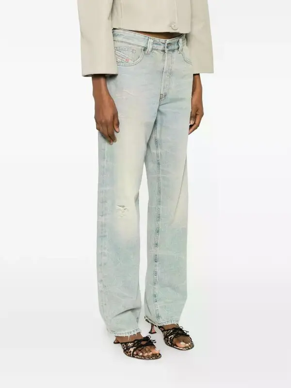 DIESEL® Logo-patch Wide-leg Jeans