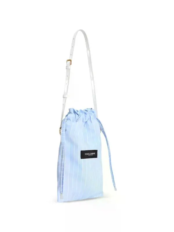 Dolce & Gabbana Striped Bucket Bag - Blue