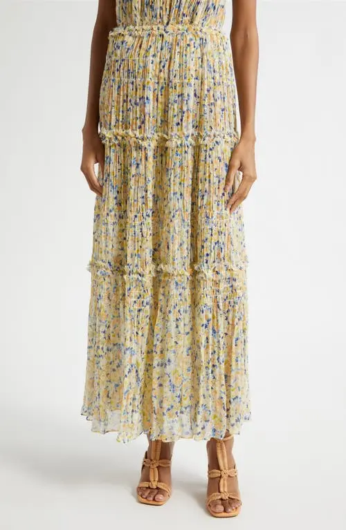 Ulla Johnson Virginie Floral Silk Maxi Skirt - Daffodil