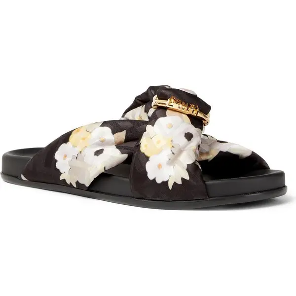 Fendi Feel Knot Slide Sandal - Nero Multicolor