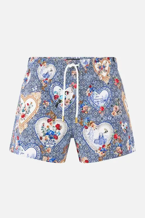 Camilla Short Length Boardshorts With Elastic Waist - The Pottery Parlour