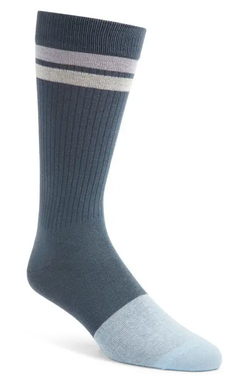 Nordstrom Ribbed Cotton Blend Socks - Blue Orion