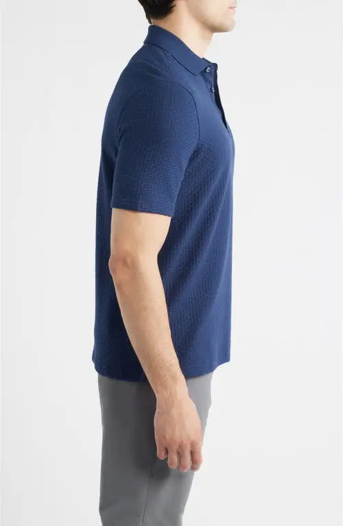 Johnston & Murphy Tilson Textured Performance Polo - Navy