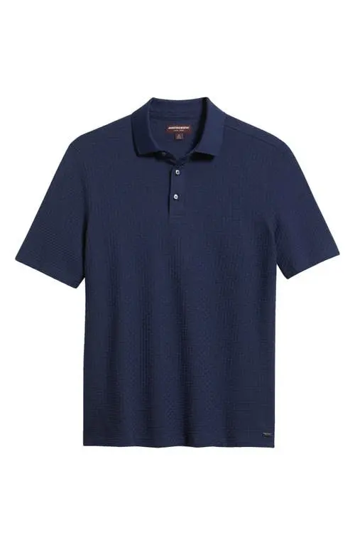 Johnston & Murphy Tilson Textured Performance Polo - Navy