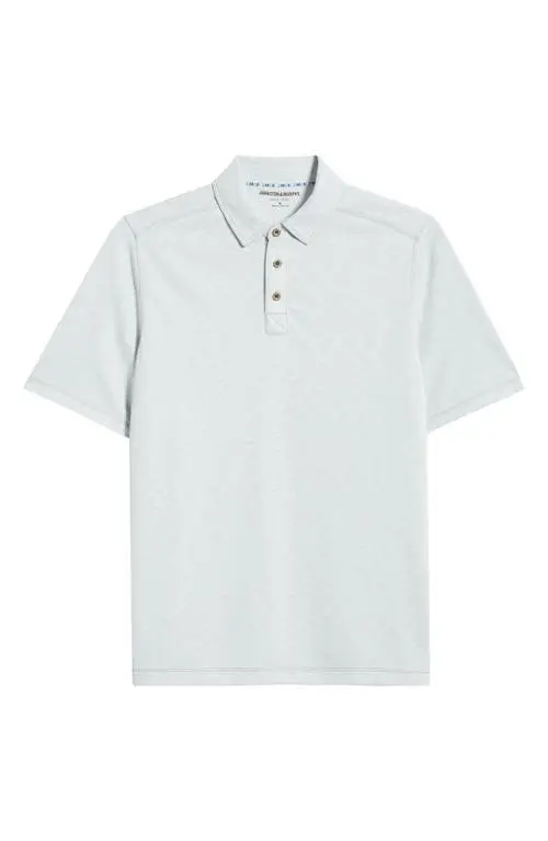 Johnston & Murphy Vintage Slub Polo - Light Grey