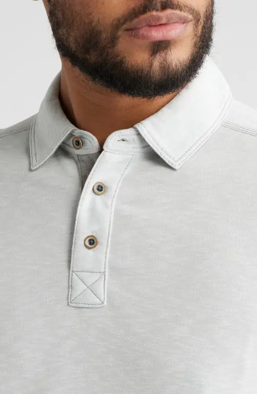 Johnston & Murphy Vintage Slub Polo - Light Grey