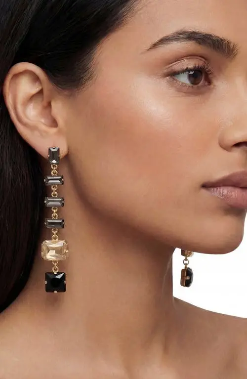 AREA STARS Raven Crystal Drop Earrings