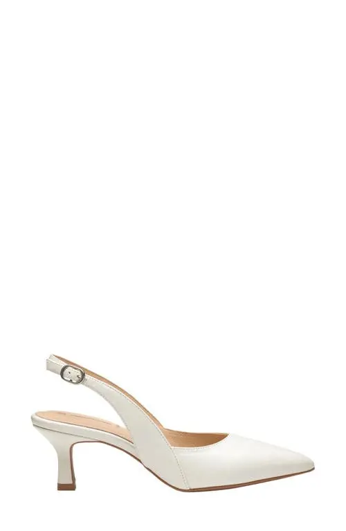 Johnston & Murphy Lindsey Slingback Pointed Toe Kitten Heel Pump