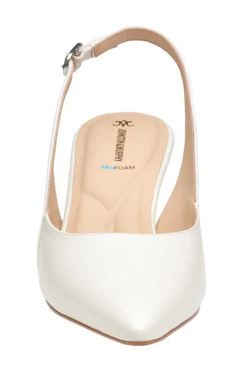 Johnston & Murphy Lindsey Slingback Pointed Toe Kitten Heel Pump