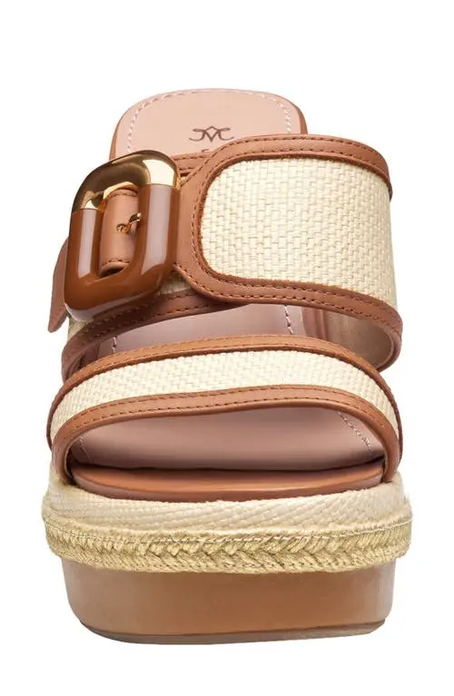 Johnston & Murphy Buckle Platform Wedge Slides