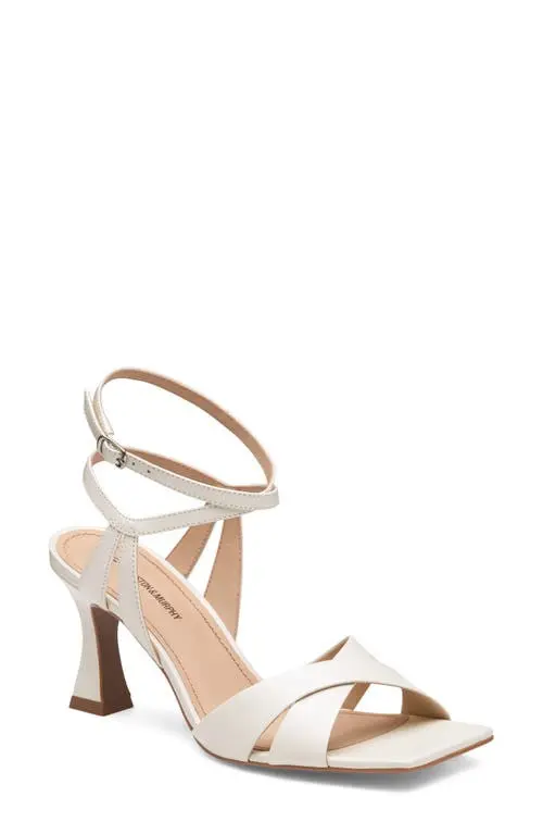 Johnston & Murphy Christine Ankle Strap Sandal - White Glove Leather