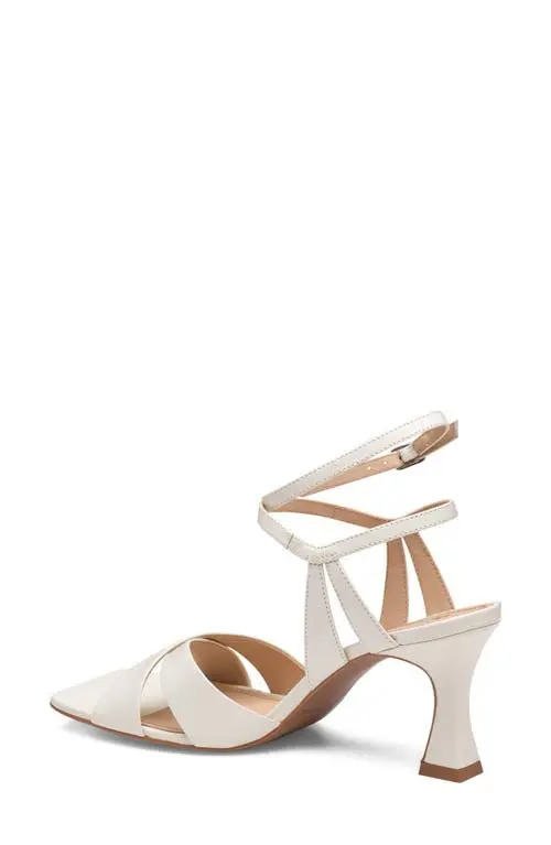 Johnston & Murphy Christine Ankle Strap Sandal - White Glove Leather