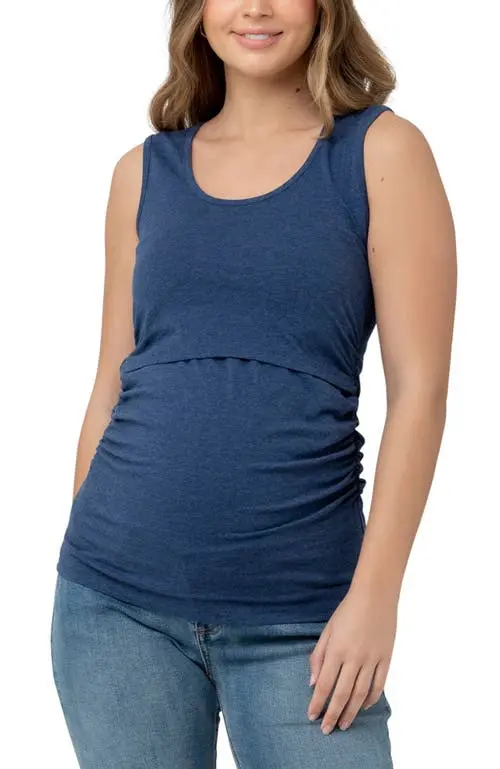 RIPE MATERNITY Organic Nursing Tank - Denim Marle