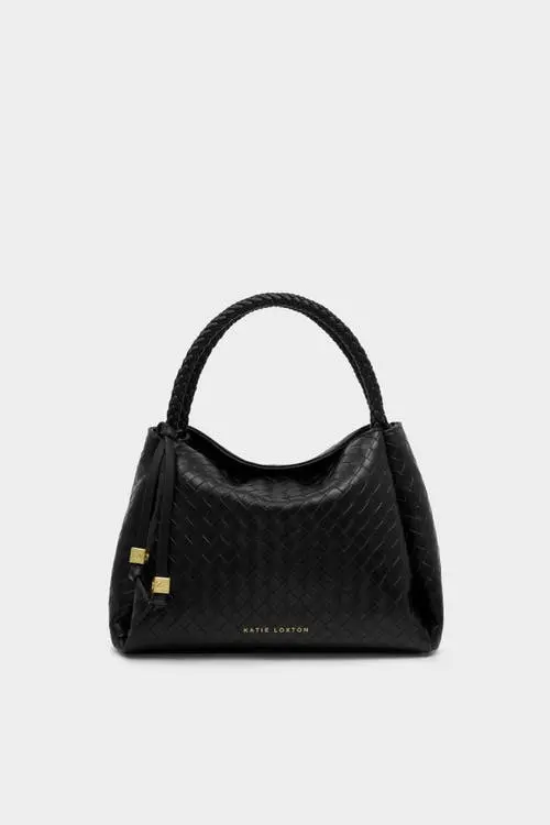 KATIE LOXTON Nova Woven Texture Top Handle Bag